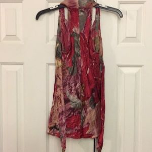 Cache | Tops | Vintage Cache Top 0 Silk Mixed Print | Poshmark